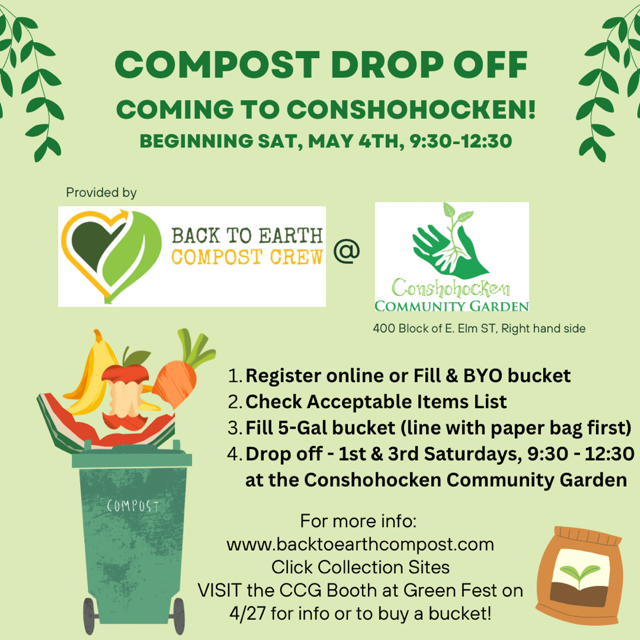 Kitchen Compost Collection at the Garden – Conshohocken Community Garden